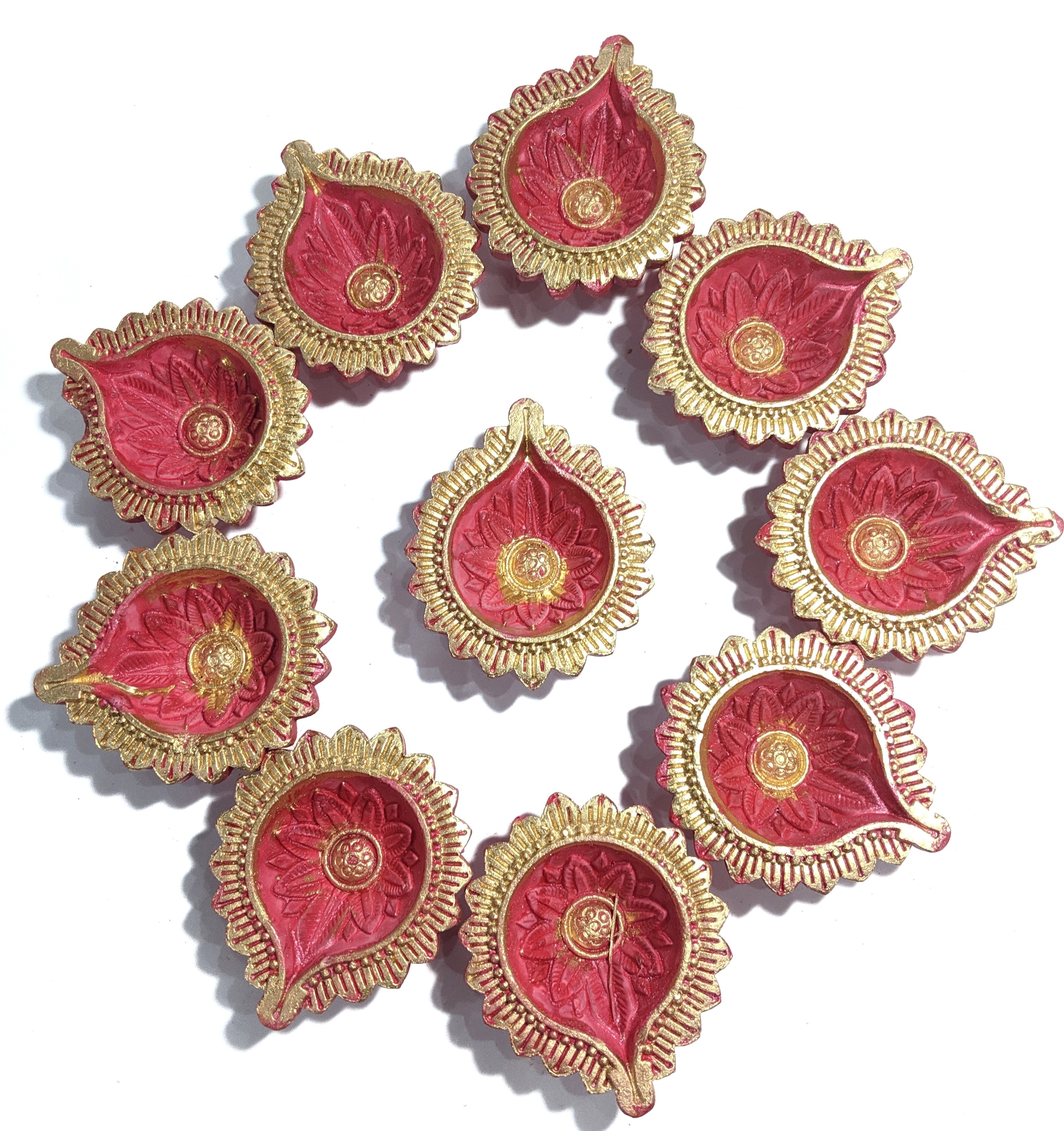 Fancy Clay Diyas for Diwali - No Plastic Shop
