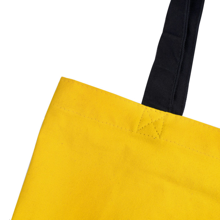 Yellow Canvas Tote Bag Long Handle (10 Count) 12" x 14" x 4" - No ...